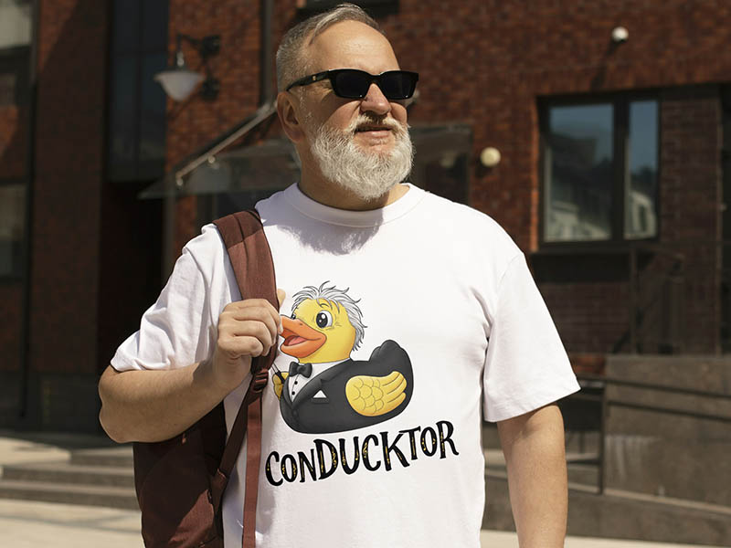 T-shirt chef d'orchestre "ConDucktor" - Slide to Play - Tshirts ...